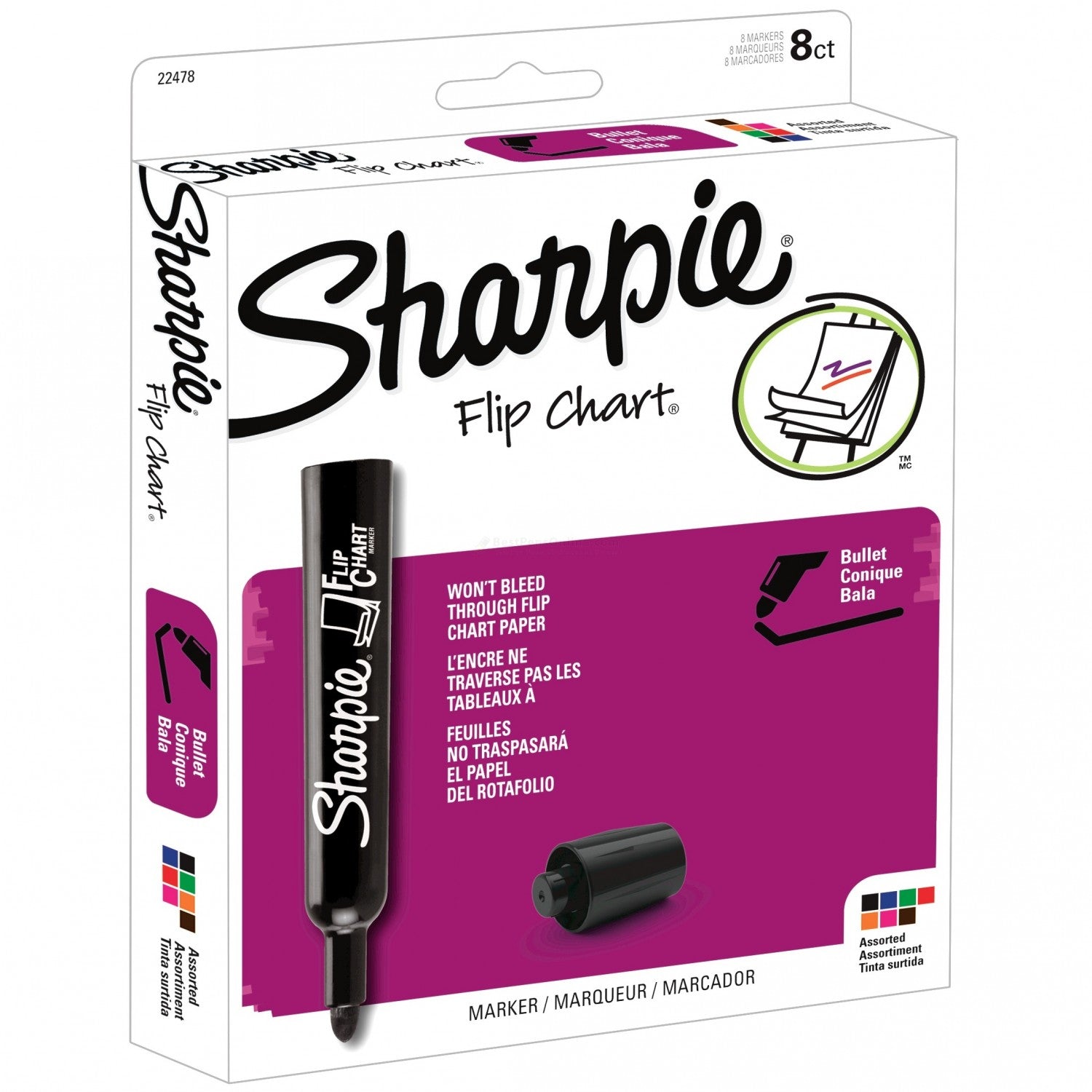 Sharpie Flip Chart Marker, Bullet 8 Color Set – BestPensOnline